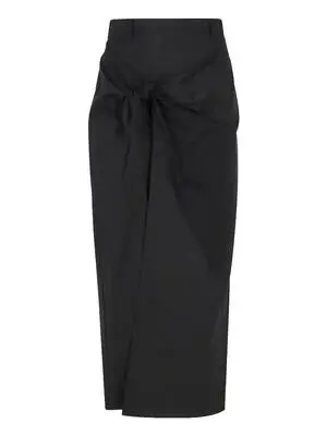 ISABELLE BLANCHE Knot Midi Skirt - Black