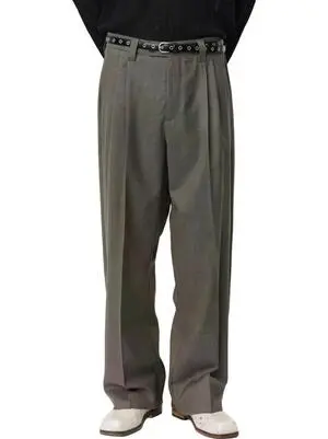 MFPEN Pleated Wool Trousers - Grey