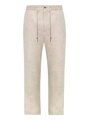 Etro Patterned Drawstring Trousers - Neutrals