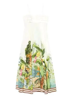 ALEMAIS X Mokshini Toucan Tango Maxi Dress Neutrals