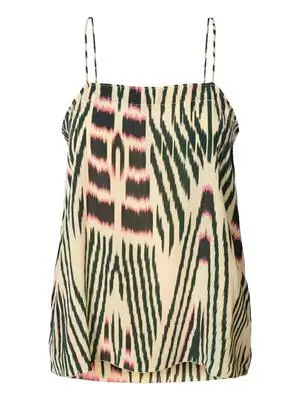 RABENS SALONER Karis Patterned Tank Top - Neutrals