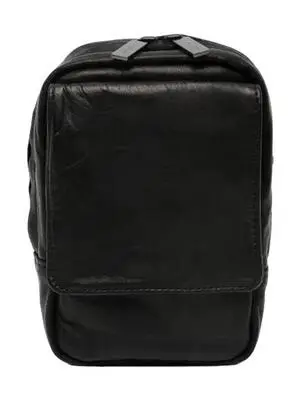 Yohji Yamamoto Scratch Leather Messenger Bag - Red