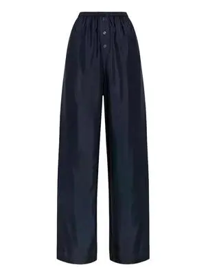 RÓHE Silk Trousers Blue