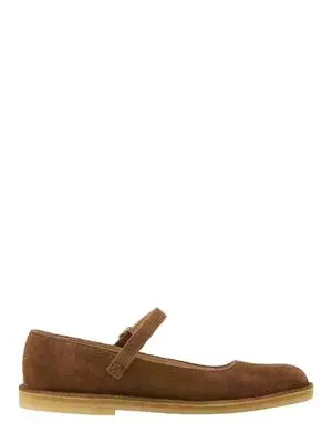 Clarks Buckle-strap Flat Pumps - Brown