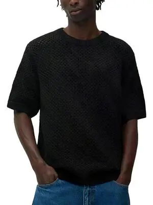 ARTE ANTWERP Open Knit T-shirt - Black