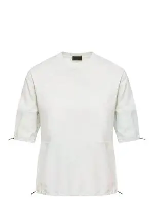 Moncler Drawstring-Sleeve T-Shirt Green