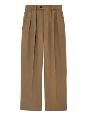 Loro Piana Rodger Pleated Wool Trousers - Brown