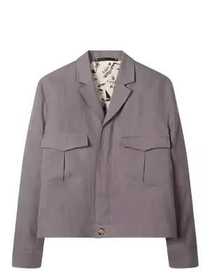 Paul Smith Patch-pocket Graphic Print Jacket - Grey