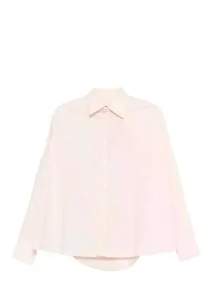 Plan C Buttoned Long-sleeve Shirt - Pink