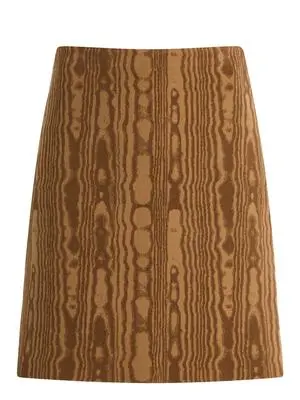 HIGH SPORT Ava Moiré Mini Skirt - Neutral