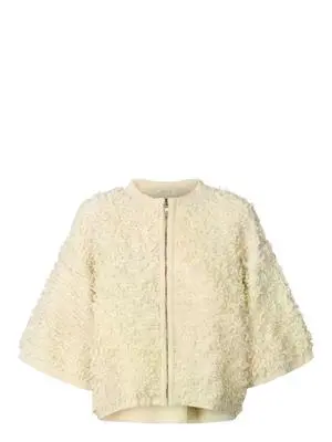 RABENS SALONER Alice Zip Cardigan - Neutrals