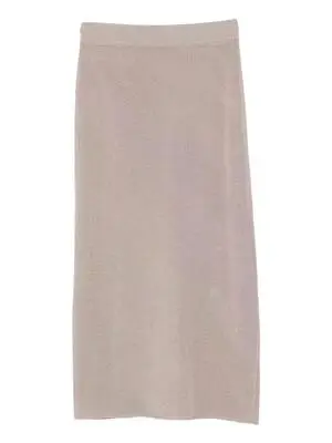 ALYSI Perforated Midi Skirt