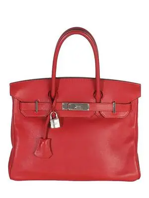 Hermès Birkin 30 Leather Handbag - Red