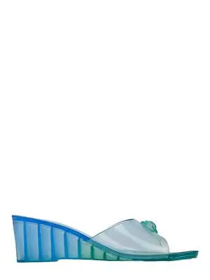 Kurt Geiger Maddison Wedge Mule Sandals - Open Blue