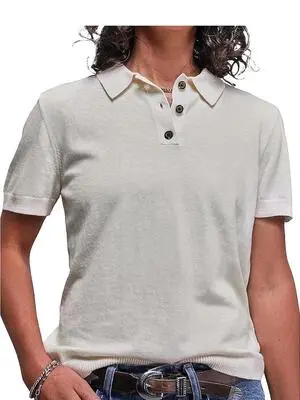 WILDFANG Everyday Sweater Polo - Oat