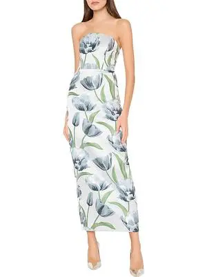 MILLY Orion Strapless Dress - Blue