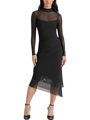 STEVE MADDEN Steve Madden "Blare" Long Sleeve Mesh Dress