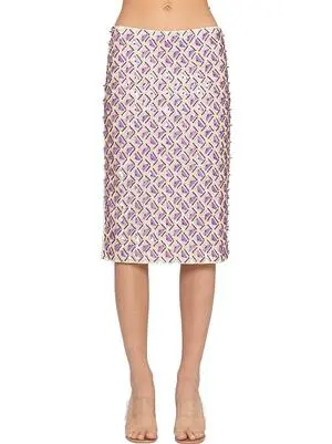 DES_PHEMMES Classic Longuette Skirt - Candy/raspberry