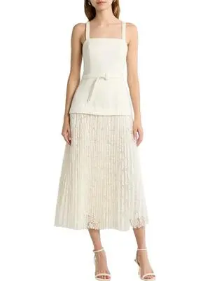 Astr The Label Caitlin Sleeveless Dress - Ivory