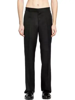 LARDINI Pressed-crease Trousers - Black