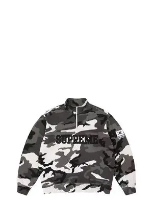 Supreme Flag-detail Camouflage Sweatshirt - Grey