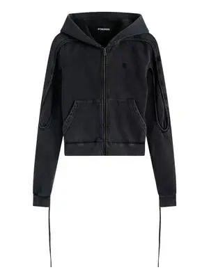 Ottolinger Hooded Zip Sweatshirt - Black