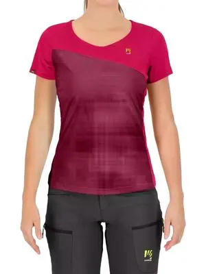 KARPOS Panelled V-neck T-shirt - Pink