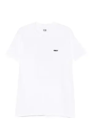 Obey Crewneck Logo T-shirt - White