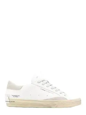 CRIME LONDON Distressed 2.0 Lace-up Sneakers - White