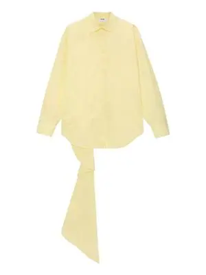 MSGM Asymmetric Long-sleeve Shirt - Yellow