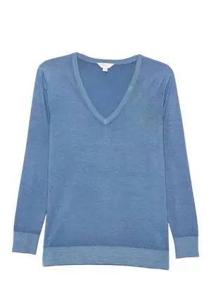 Malo V-neck Cashmere Sweater - Blue