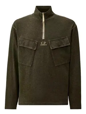 C.P. COMPANY Zip Pocket Sweater - Grey