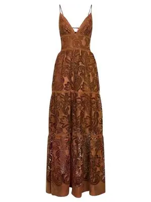 ERMANNO FIRENZE A-line Paisley Dress - Brown