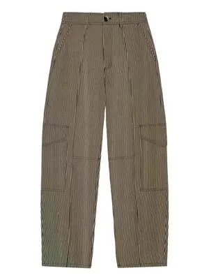 GANNI Striped Cargo Trousers