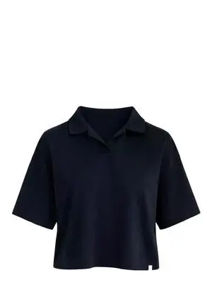WOC Cropped Collared T-shirt - Blue