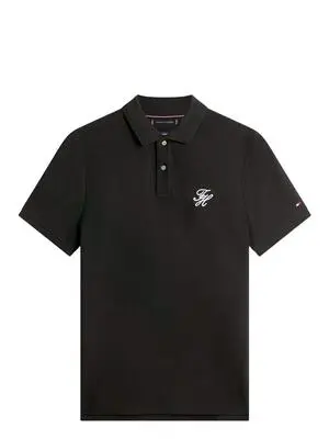 Tommy Hilfiger Embroidered Polo Shirt Black
