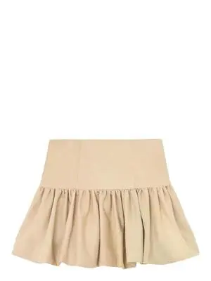 GANNI Gathered Bubble-hem Mini Skirt - Neutrals