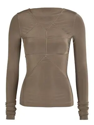 Rick Owens Stretch-jersey Top - Grey
