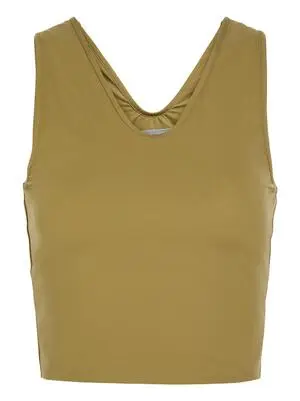 SPENCE Cosmic Form Cropped Tank Top - Olive