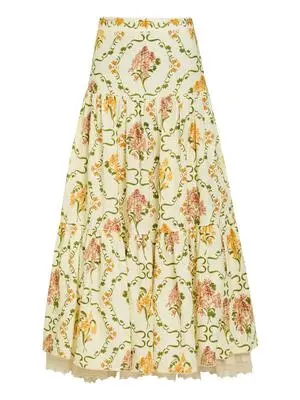 Agua Bendita Anis Floral-print Maxi Skirt - Multicoloured