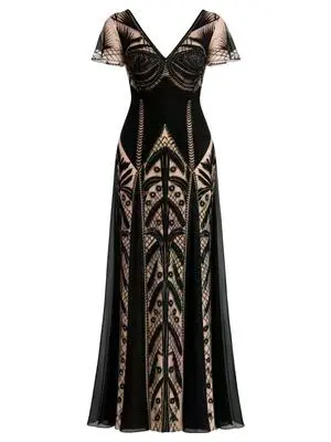 TEMPERLEY LONDON Giselle Embroidered Gown - Black
