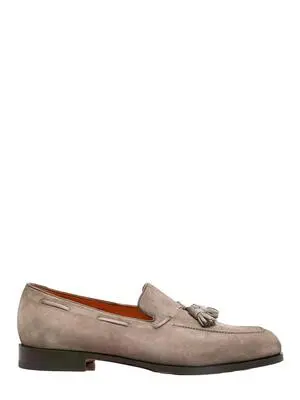 Santoni Tassel-detail Leather Loafers - Grey