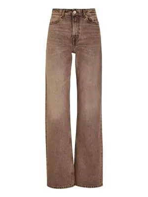 Our Legacy Wata Cut Straight-leg Denim Jeans - Brown