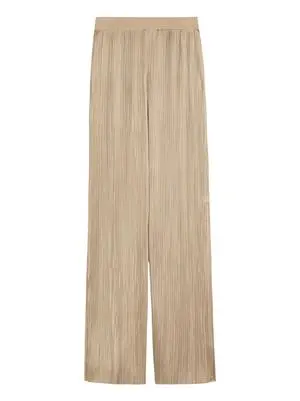 JOSEPH Amber Pleated Wide-leg Trousers - Beige