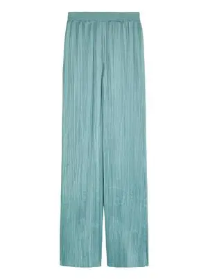 JOSEPH Amber Pleated Wide-leg Trousers - Light Blue
