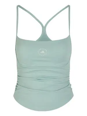 Stella McCartney Adidas X Cropped Stretch-jersey Top - Light Blue