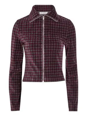 Our Legacy Slim Checked Cotton-blend Top - Black