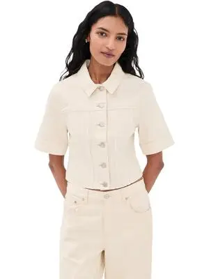 Veronica Beard Malcom Denim Jacket Ecru