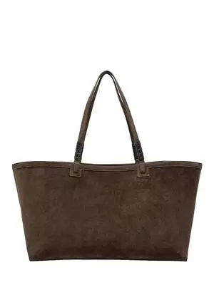 METIER Cala 42 Suede Tote Bag - Chocolate