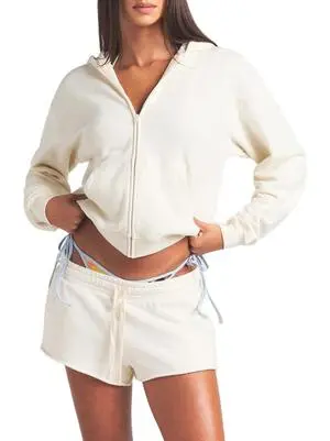 SKIMS French Terry Zip-up Hoodie - Ecru